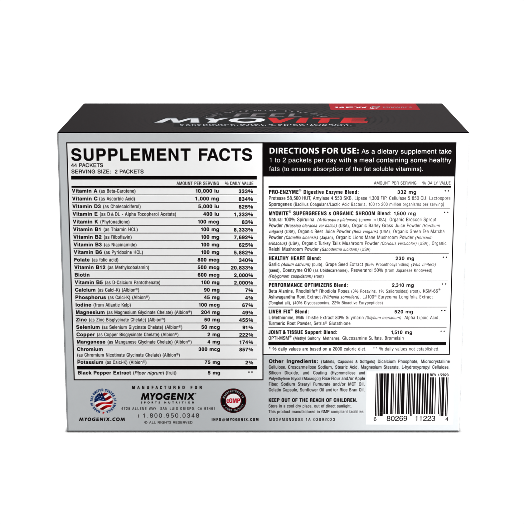 MYOVITE – MYOGENIX Sports Nutrition